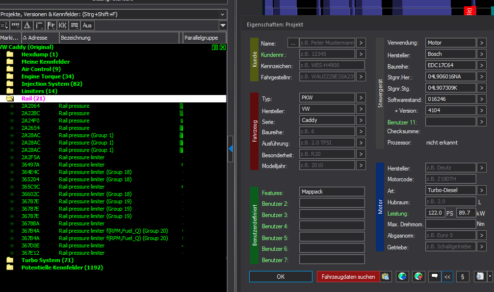 Winols Mappack VAG ECU BOSCH EDC17C64 04L906016NA 04L907309K 016246 41